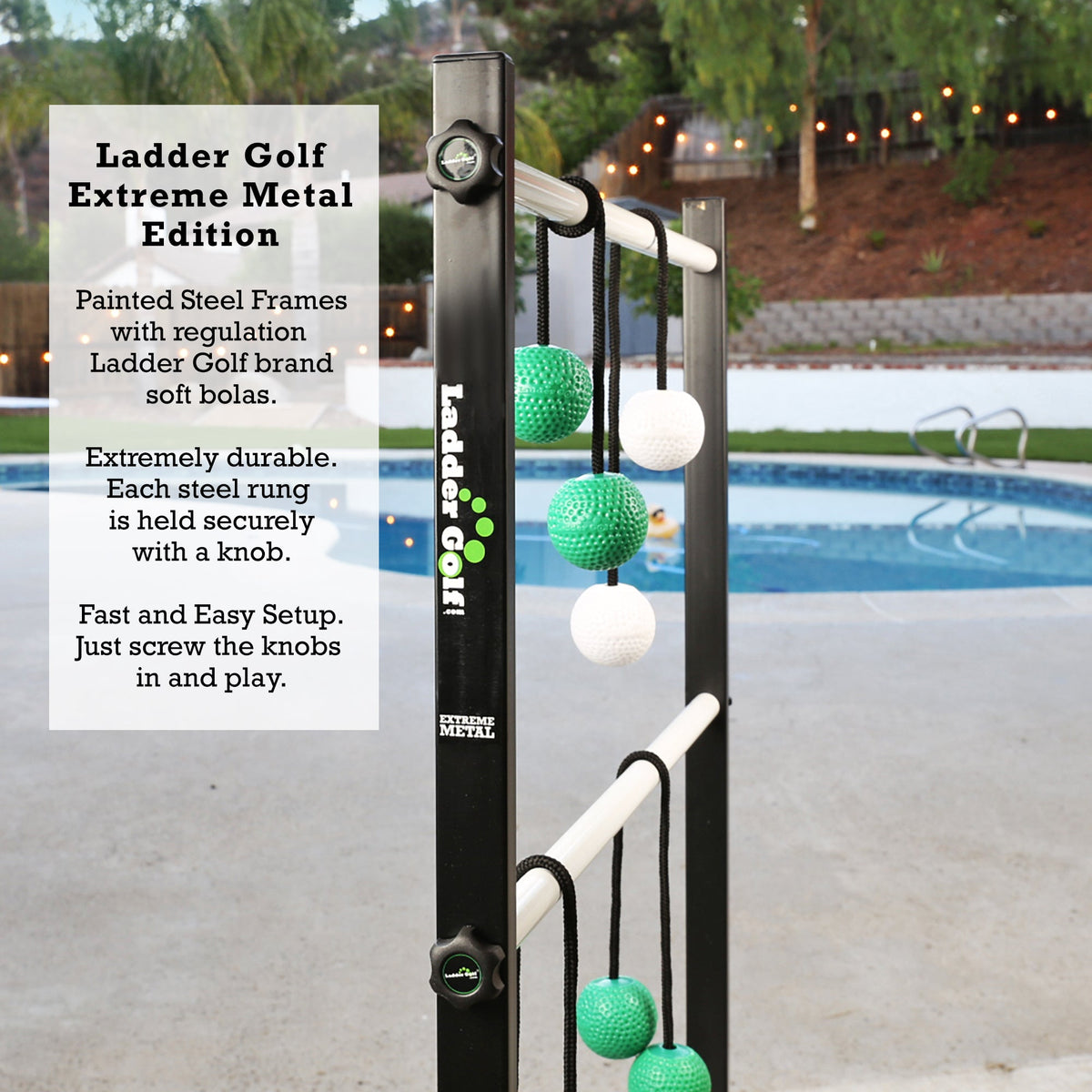 Vivere Ladder Golf Extreme Metal Tournament Edition Ladder Ball Tossin ...